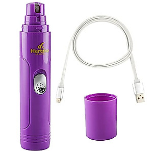 Hertzko Electric Nail Grinder for Dogs & Cats – Rechargeable Dog Nail Trimmer & Clippers, Professional Pet Grooming Kit with USB Wire for Small & Large Dogs