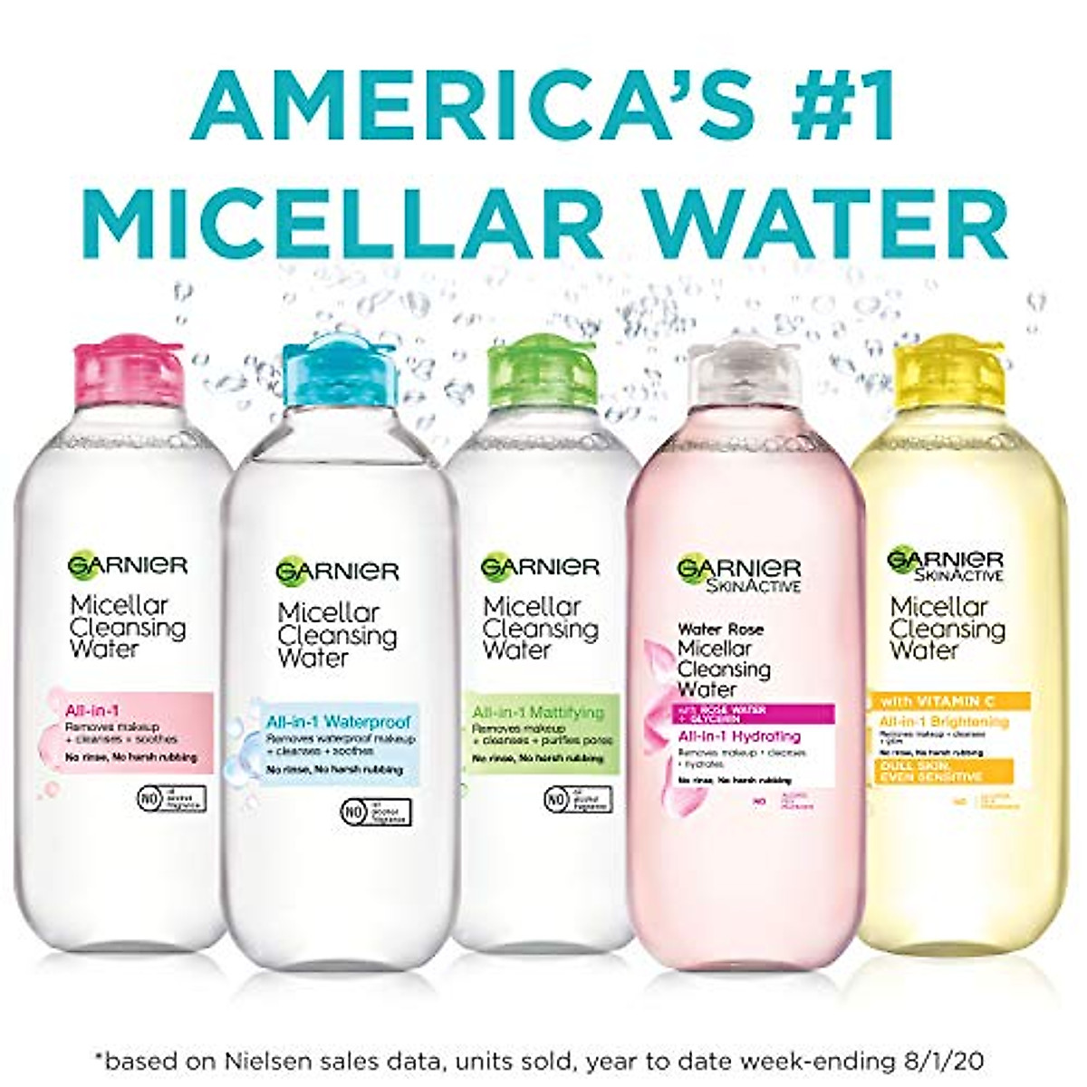 Garnier SkinActive Micellar Water with Vitamin C, Facial Cleanser & Makeup Remover, 13.5 fl. oz, 1 count (Packaging May Vary)
