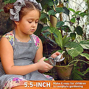 TOPLINE 3-PC Garden Shears Set, Included 8", 5.5" Bypass Pruning Shears, 8" Hand Bypass Pruner , Garden Clippers for Tree Trimmers,Gardening