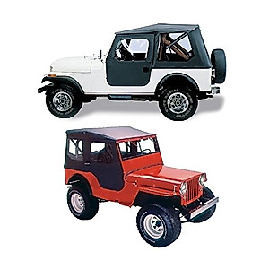 Bestop 5140501 Black Crush Tigertop for 1953-1975 M38A1/CJ5