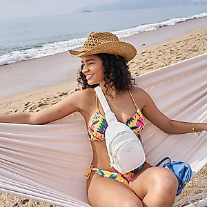 Haytijoe Small Sling Bag for Women Crossbody Bag Vegan Leather Fanny Packs for Travel(Black)