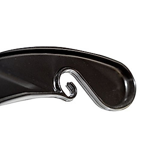 NAHANCO 2508 Plastic Dress Hanger, T-Shirt Weight, 17", Black (Pack of 100)