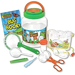 Nature Bound Bug Catcher with Habitat Bucket and 7 Piece Nature Exploration Set - Includes Critter Box, Activity Booklet, Net, Magnifier, Tweezers, Jar, Petri Dish, and More