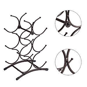 SCDGRW Wine Racks Countertop, 9 Bottles Wine Holder for Wine Storage, Small Wine Rack, Modern Black Metal Wine Holder Stands, Wine Storage for Pantry, Bar, Cabinet, No Assembly Required