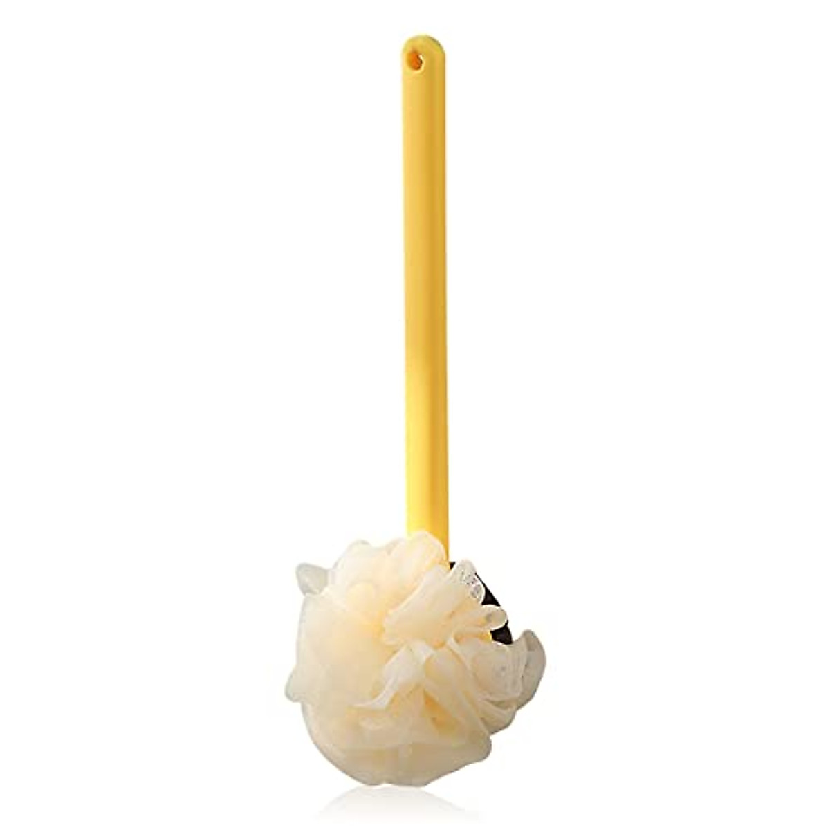 INGVY Dry Brushing Body Brush Bathroom Long Handle Back Brush Double Sided Shower Fine Sponge Body Scrubber Skin Exfoliating Bath Brush SPA Washing Tool (Color : Yellow)