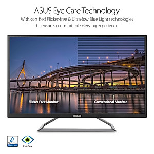 Asus VA32UQ 31.5” HDR Monitor 4K (3840 X 2160) FreeSync Eye Care DisplayPort HDMI HDR10,Black (Renewed)