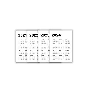 Modubooq - 32 red monthly reusable discbound duratech3 pages - inserts with month planners for smart notebook - A5