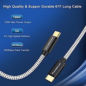 45W USB-C Charger, PowerLot Super Fast Charger& 6FT Cable, S22 Ultra Charger 45W S23 Ultra Charger, GaN USB C Charger with PD 3.0 PPS/AFC, for Galaxy S22, S21, Z Flip/Fold 4, MacBook,Switch,Steam Deck