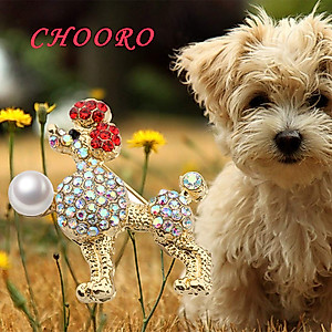 CHOORO Sigma Gamma Rho Sorority Brooch 1922 Sorority Mini Poodle Brooch Paraphernalia Gift Greek Sorority Necklace Bracelet Brooch (SGR-Mini poodle brooch)
