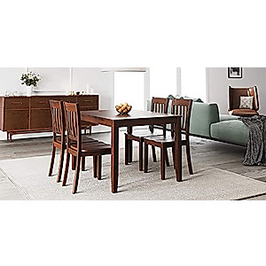 House of Living Art Dining Table – Rectangular Design, Walnut Finish | Mid Century Classic Collection (Table Only)