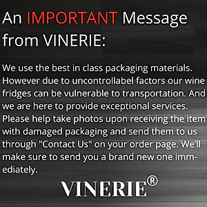 VINERIE Premium 24 Inch Wine Cooler Refrigerators, 46 Bottle Dual Zone Built-in or Freestanding Fridge with Upgrade Compressor & Tempered Glass Door, 41F-73F Digital Temperature Control