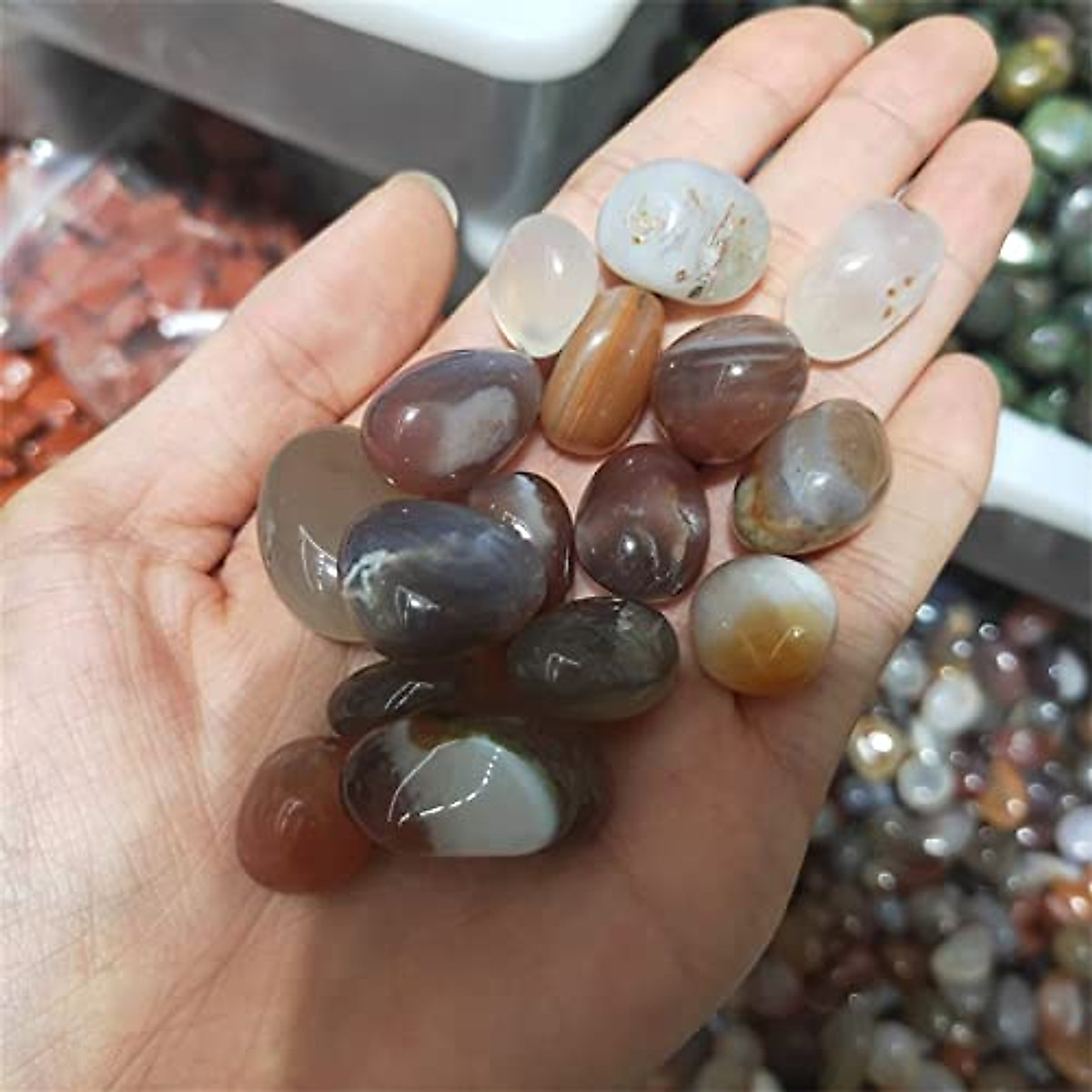 BAWHO Natural Quartz Crystal 100g Natural Carnelian Crystal Gravel Agate Stones Planting Aquarium Fish Tank DIY Material Home Office Decor QINTINYIN (Size : 100g)