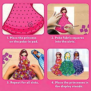 Skillmatics Poke-in Art - Magical Princesses, Easter Basket Stuffers, Mess-Free Fun for Kids, DIY Craft Kits, Creative Activity, Gifts for Girls & Boys Ages 4, 5, 6, 7, 8, 9