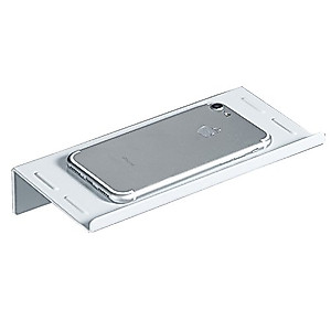 Wellsum Wall Mount Carbon Steel Phone Holder Phone Shelf Anti-Slip Style for Bathroom