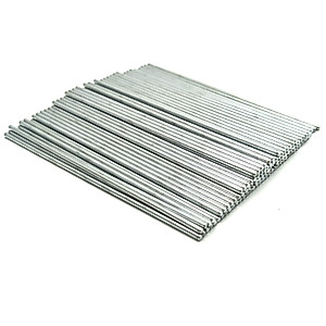 EUDAX 100Pcs Dia.2mm STEM Toys Shaft Round Rod Axles for DIY Toy RC Car Boat Helicopter Model Part (2mmx100mm)