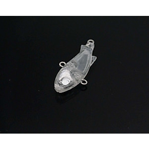 10PCS Unpainted Fishing Lure Blanks 3.34g 4.4cm with Special Eye Crankbait Baits Simulation Blank Body Clear Hard Baits Trout Salmon Minnow Lure Popper Lures Topwater Freshwater 8271