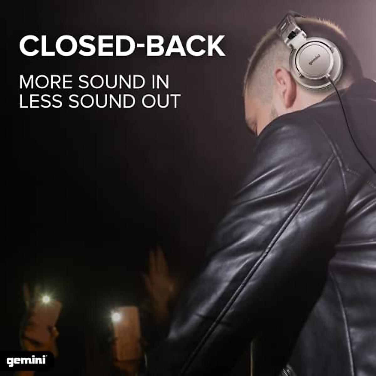 Gemini Sound DJX-500 Professional Over Ear Wired Headphones with 90 Degree / 180-Degree Rotating Joints for DJ Studio Monitoring - Closed Back Headphones with 57 mm Dynamic Drivers and Padded Ear Cups