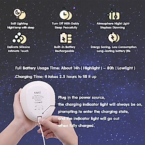 MUID Original Authentic Slug Night Light with Touch Sensor for Bedroom, Nursery Squishy Silicone Soft Night Light for Breastfeeding, Cute Animal Bedside Lamp for Baby Kids Teens