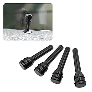 Hawyet 4 PCS Car Door Lift Bolt, 1.93" Safety Door Metal Lock Knob Pull Pin Replacement, Simple Personalized Door Lock Status Button Cover, Universal Interior Accessories for Most Cars (Black)