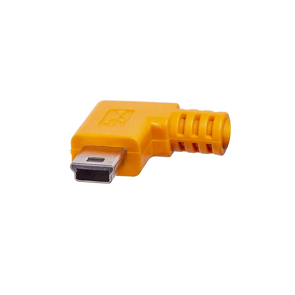 Tether Tools TetherPro Right Angle Adapter USB 2.0 to USB 2.0 Mini-B 5-Pin Pigtail Cable, 20", Orange