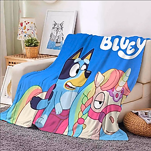 Unicorn Cozy Kids Flannel Blanket - Ultra Soft, Warm & Durable 50x40in Throw Blanket with Fun Cartoon Design for Toddlers - Perfect for Bed, Couch, or Living Room - Ideal for Naptime Room Decor