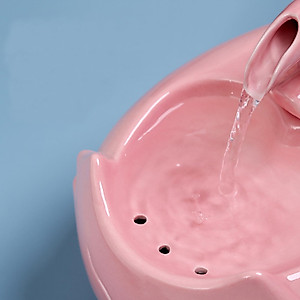 Topjia Pet Ultra Quiet Intelligent Drinking Machine,Ceramic Cat Drinking Water Fountain, USB Electric Water Dispenser,Tabletop Fountains Decoration for Home Office, Green A