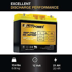 ExpertPower 12V 21AH Gel Deep Cycle lead acid Battery
