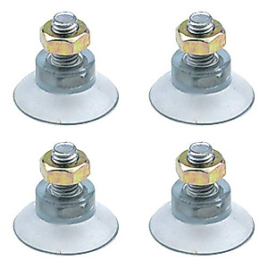 Geesatis 4 Pcs Suction Cup with Nut, Plastic Sucker Pads Hooks for Glass Window Bathroom Wall Door, 30 mm / 1.2 inch Diameter