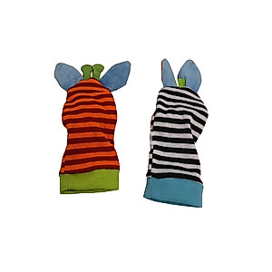 The Season Toys 4pcs Infant Baby Wrist Rattles and Foot Socks Developmental Toys