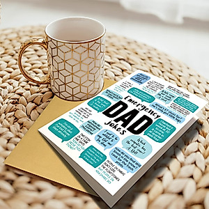 Chenive Funny Father's Day Card for Dad, Humorous Dad Birthday Card, Joker Greeting Card, Emergency Dad Jokes Card