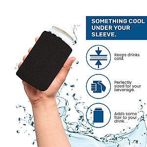 QualityPerfection Can Cooler Sleeves (6 Units) 12 oz Neoprene Blank Beer Coolers 4mm Thick Fabric Beer Collapsible Drink Coolies, Thermocoolers. You Missed Trump - Black