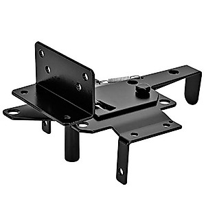 NIDAYE Self-Locking Gate Latch - Post Mount Automatic Gravity Lever Wood Fence Gate Latches with Fasteners/Black Finish Steel Gate Latch to Secure Pool
