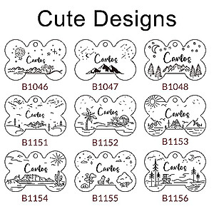 Atdesk Stainless Steel Pet ID Tag, Custom Dog Tag for Pets Engraved Name, Address & Phone Number, Personalized Dog Tags and Cat Tags, Dog ID Tag for Dogs, Dog Bone Tag(S Multi)