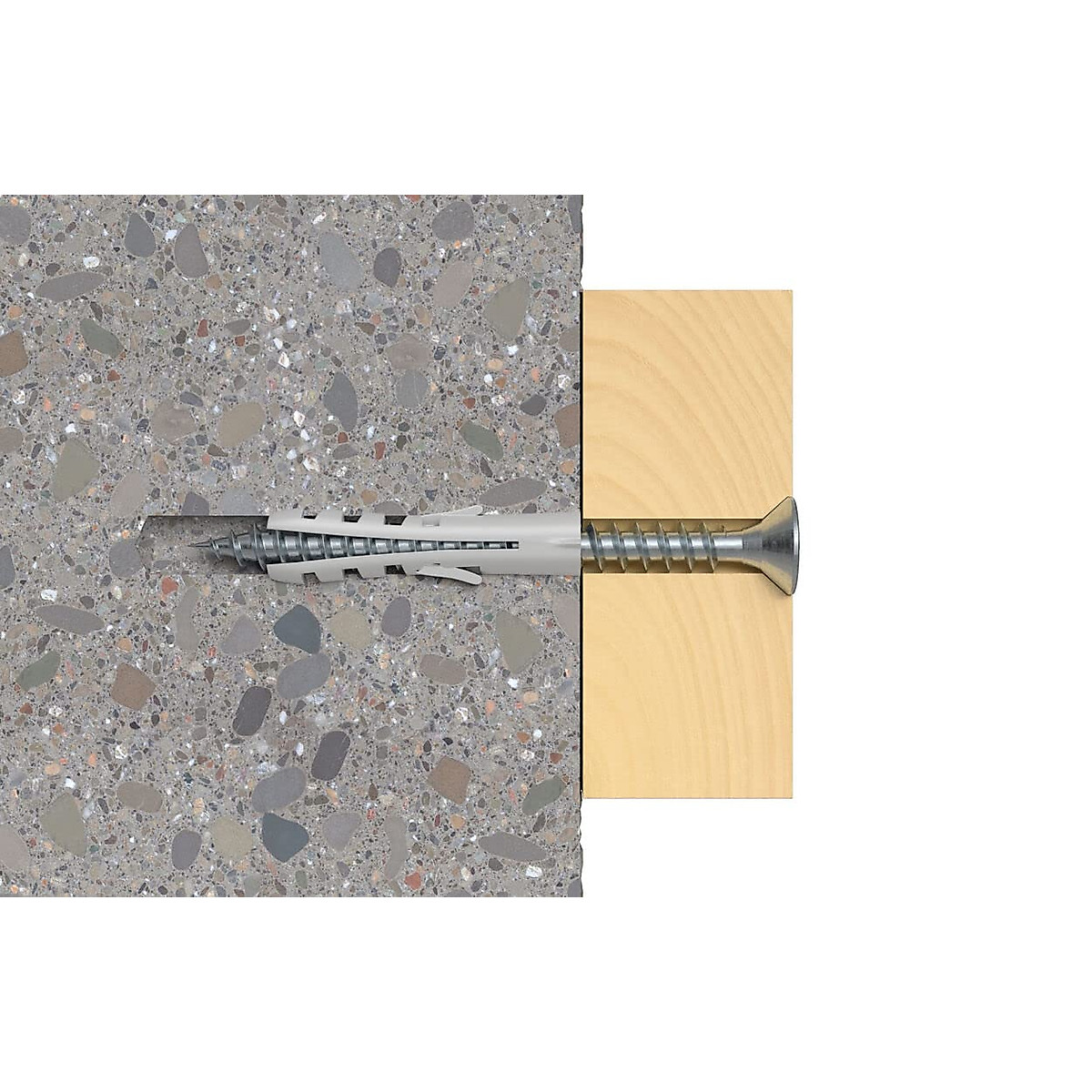 Fischer S8 (8mm) 5/16" x 1-9/16" 2-Way Nylon Expansion Anchor (100 Pcs)