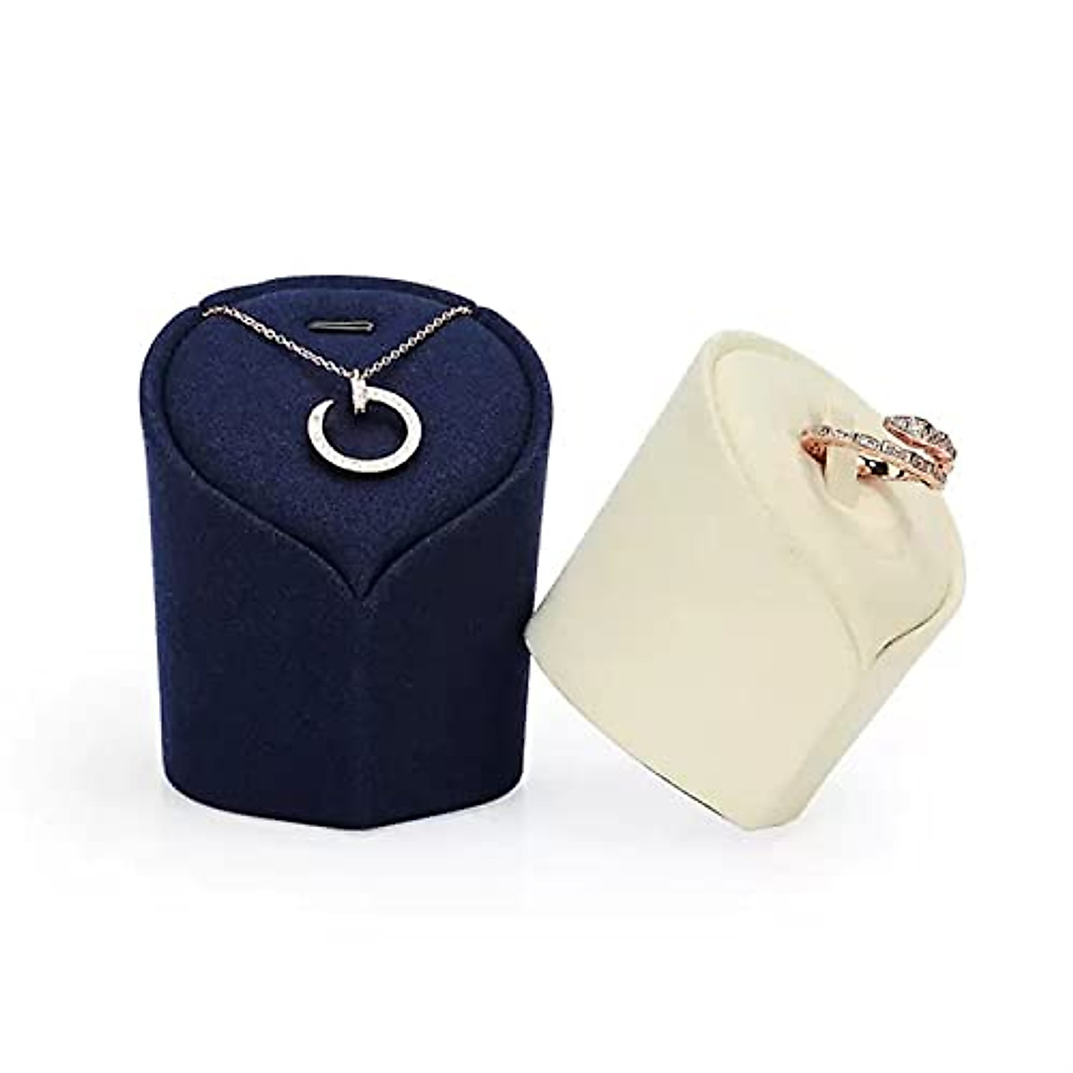 GRFIT Jewelry Rack Ring Display Stand Round Showcase Jewelry Organizer Holder for Rings Trade Show Countertop Ring Bearer for Women Jewelry Stand Holder (Color : B)