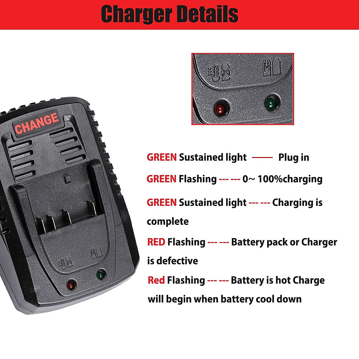 2Pack 18V 5.0Ah BAT609 Battery and 14.4V ~ 18V Li-ion battery Charger Replacement for Bosch 18V Battery BAT609 BAT610 BAT610G BAT612 BAT618 BAT618G BAT619G Cordless Power Tools Battery