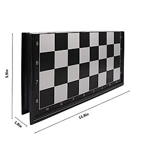 3 in 1 Chess Checkers Backgammon Set, KAILE Magnetic Chess Travel Magnet Chess with Folding Case 13"……