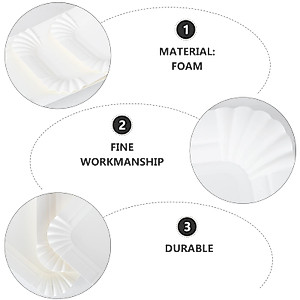 100PCS Paper plate for cake Fruits Tray dishwasher tray dinner Dish birthday disposable dinnerware disposable serving trays Party Paper Plates rectangle Foam white meat dish