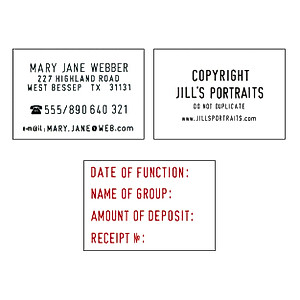 Cosco 2000 Plus® Custom Stamp Print Kit, 7-Lines, 1-3/4" x 1-1/4" Impression Area, Two-Color, Black and Red (026286)