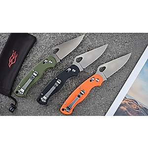 Ganzo G729-GY Folding Pocket Knife 440C Stainless Steel Blade G10 Anti-Slip Handle with Clip Hunting Fishing Camping Folder Outdoor Utility Folding Knife EDC Knife (Grey)