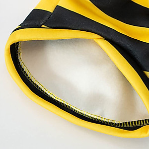 Pet Funny Hoodie Ugly Christmas Sweater Cold Weather Warm Coat for Puppy Small Dog Halloween Party Costume Cute Hoodie (X-Small, Yellow Bee)