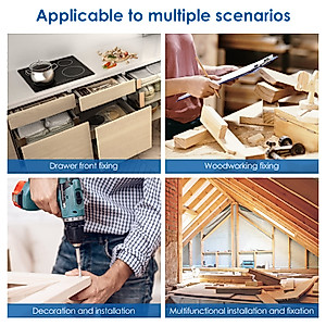 2 Pcs Drawer Front Installation Clamps, Zinc Drawer Fixing Clips, Adjustable Stable Furniture Woodworking Jig for Carpenter Household Tables Desks Mount (2 Pcs)