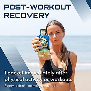 Frog Fuel Power Regular Clear Protein Shot, 15g Protein Nano-Hydrolyzed Grass Fed Collagen, Post Workout, Gluten Free, Fat & Sugar Free, 22 Amino Acids, 0 Carbs, Berry, 1 oz Packets, 24 Pack