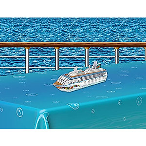 Beistle Three Dimensional Cruise Ship Table Centerpiece – Nautical Decorations – Bon Voyage Ocean Theme Party Supplies, 13.25", Multicolor
