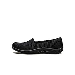 Skechers Women's Reggae Fest-Willows Loafer Flat, Black, 6 Wide