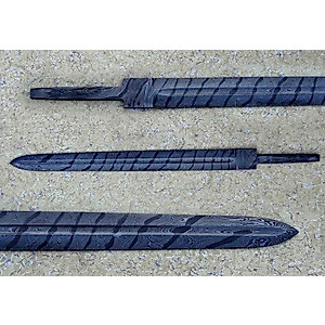 Mega Blades Damascus Steel Blank Blade Custom Handmade 32" Damascus Sword Blank Blade for knife making