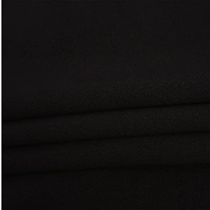 Fabric by The Yard 1 * 1 Heavy Rib 4 Ways Stretch Knit Fabric Cotton Spandex Ribbing Fabric Good for Cuff Neck Hoody Bottom Legging Waist Band 1 Yard Black
