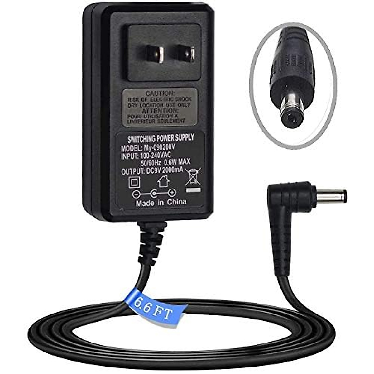 9V AC/DC Adapter Power Supply Cord for Schwinn 230 220 202 120 270 213 222 130 A20 122 170 150 125 A10 A40 101 240 430 420 460 Recumbent Exercise Bike Elliptical Trainer