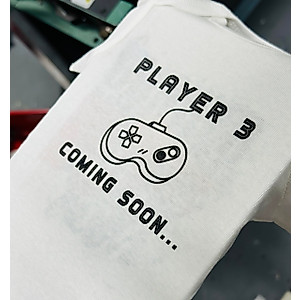 Ink Trendz Player 3 Coming Soon... Baby Pregnancy announcement Baby Coming Soon Infant Onesie Bodysuit Romper