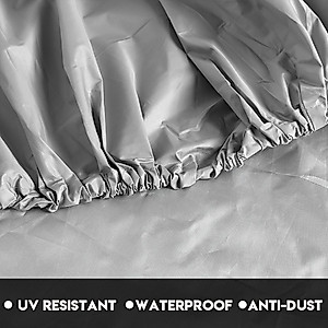 Kayak Canoe Dust Cover, Waterproof UV Sun Cover Boat Storage Sunblock for 2.5- Fishing Boat (Gray)